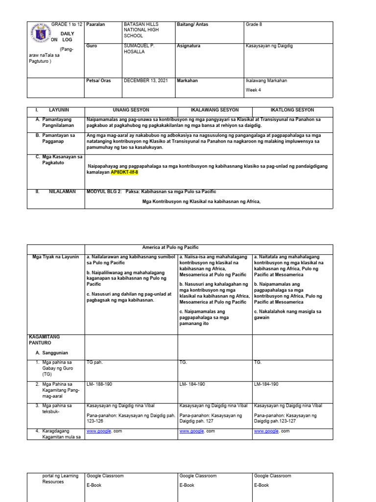 DLL MELC 4 2nd Quarter | PDF