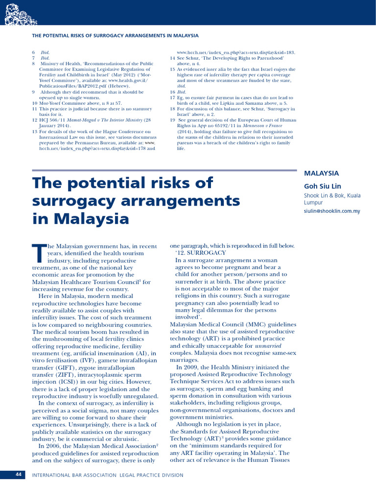 Family Law October 2015 Goh Siu Lin | PDF | Surrogacy | Assisted ...