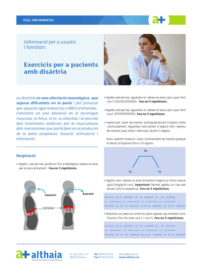 Exercicis Disartria | PDF