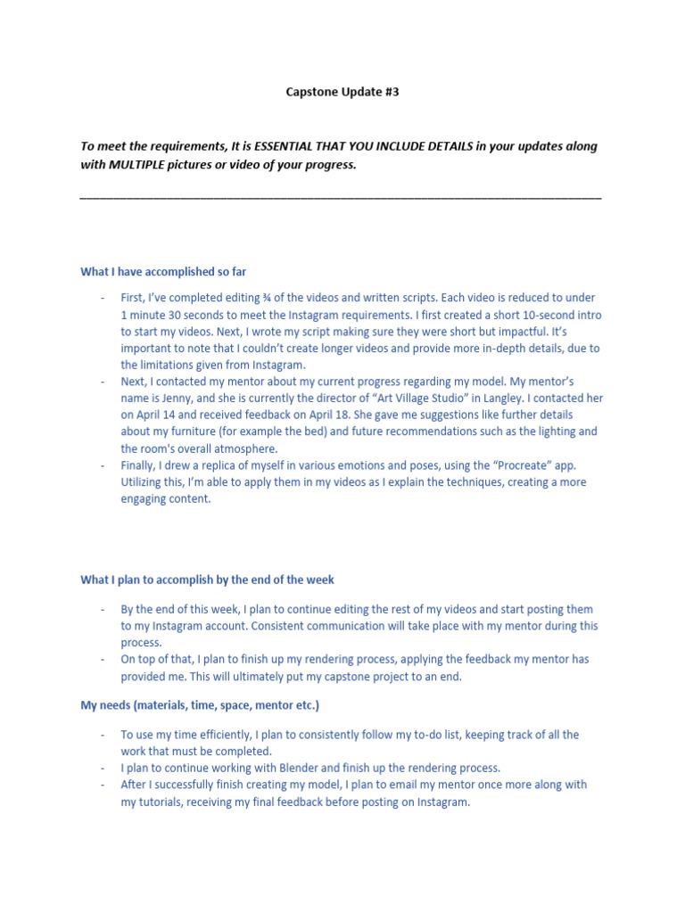 Capstone Update 3 | PDF | Rendering (Computer Graphics)