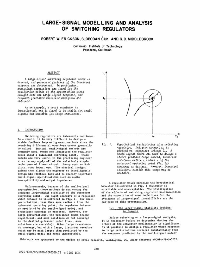LARGE-SIGNAL MODELLING AND ANALYSIS by R D Middlebrook and Robert ...