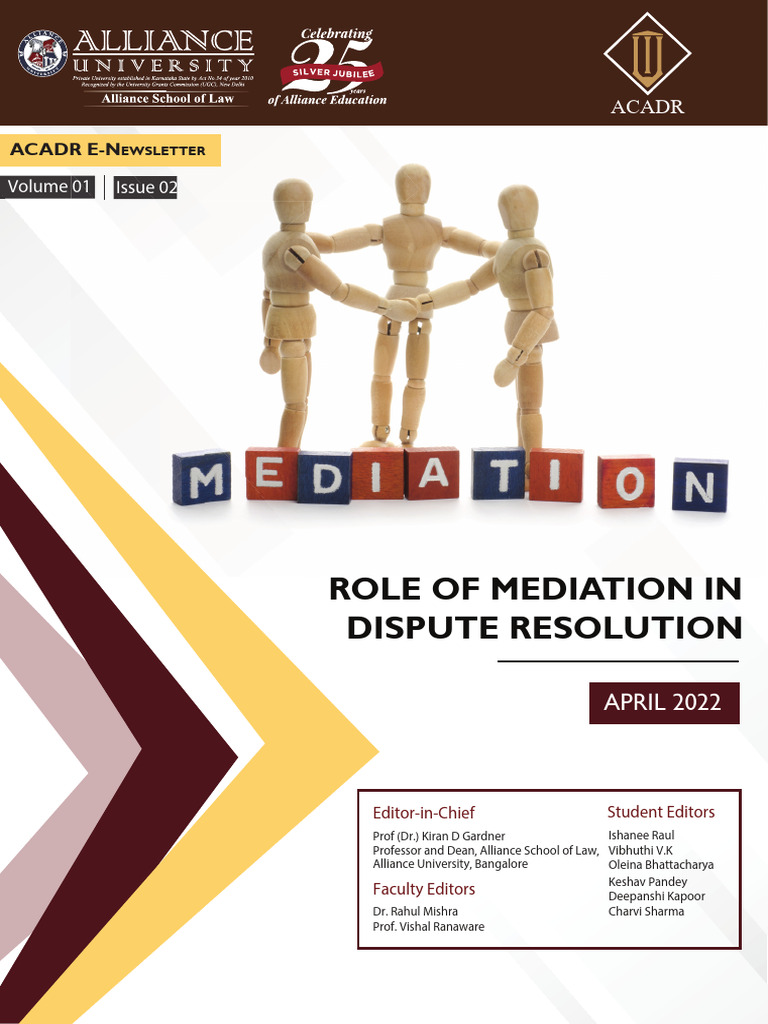 ACADR Newsletter Vol01 Issue02 | PDF | Mediation | Alternative Dispute Resolution