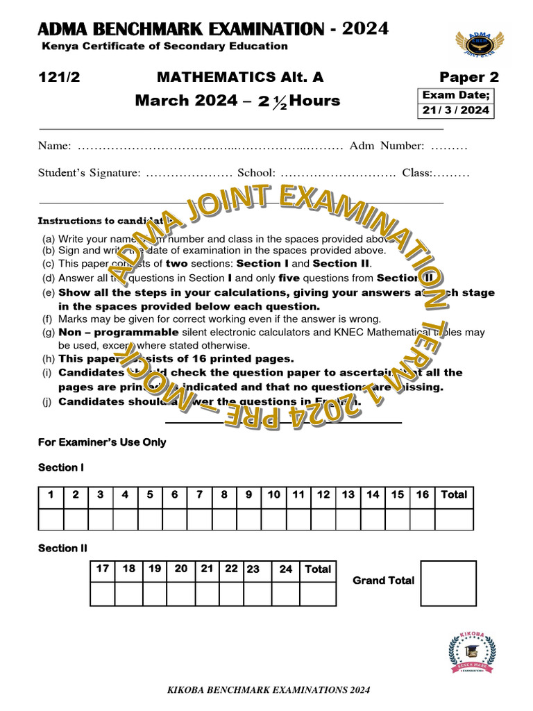 Adma Maths PP2 | PDF | Mathematics | Geometry