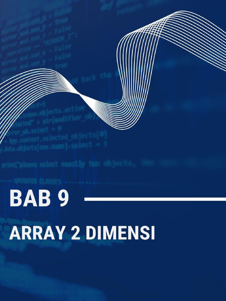 Modul PB 8 - Array 2 Dimensi | PDF