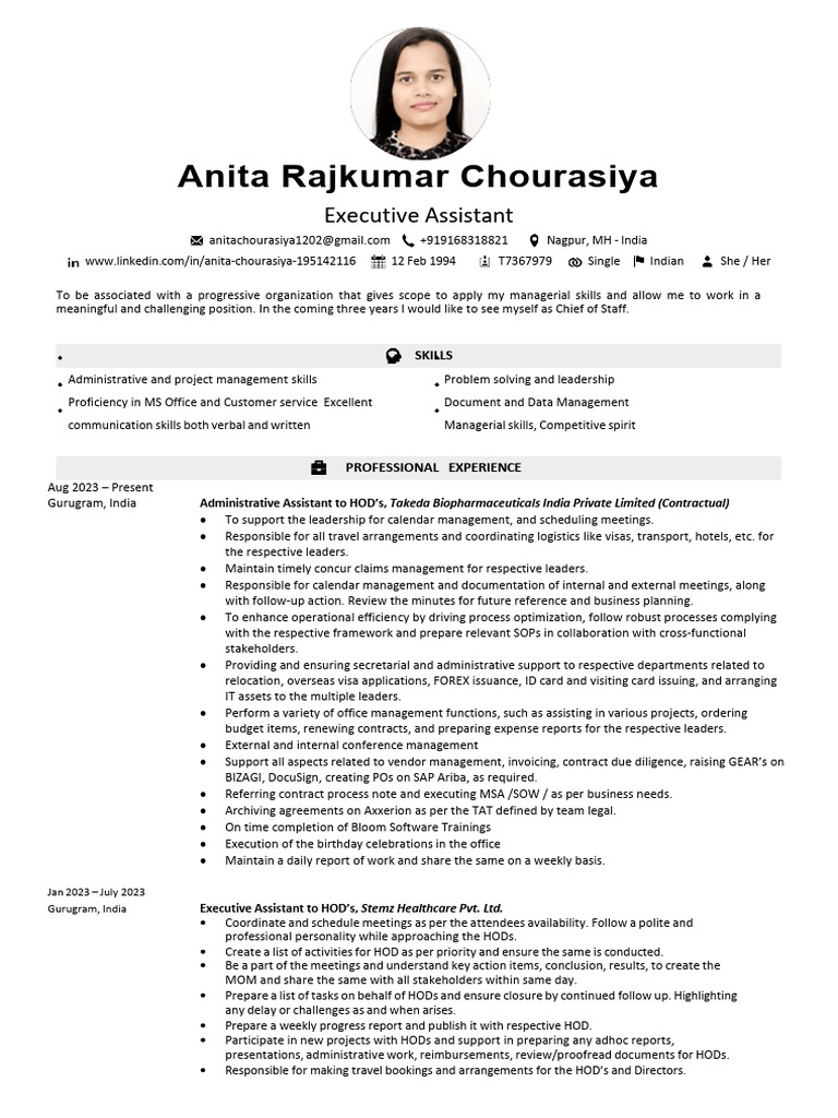 Anita Chourasiya Resume 12.03.24 | PDF | United Arab Emirates | Business