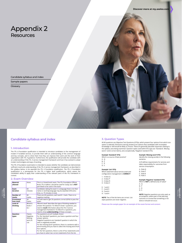 ITIL 4 Foundation - Sample Exams and Answers - 5 | PDF | Supply Chain ...