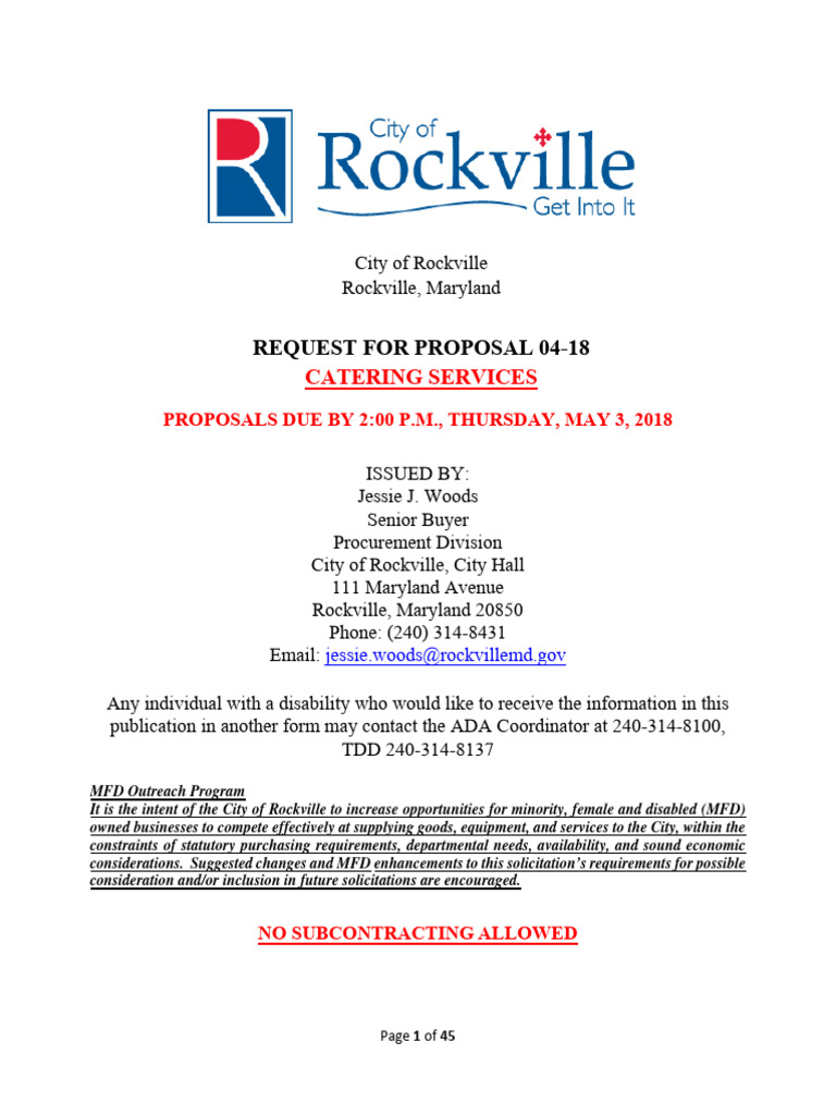 Catering Service Proposal Template | PDF | Request For Proposal | Tableware