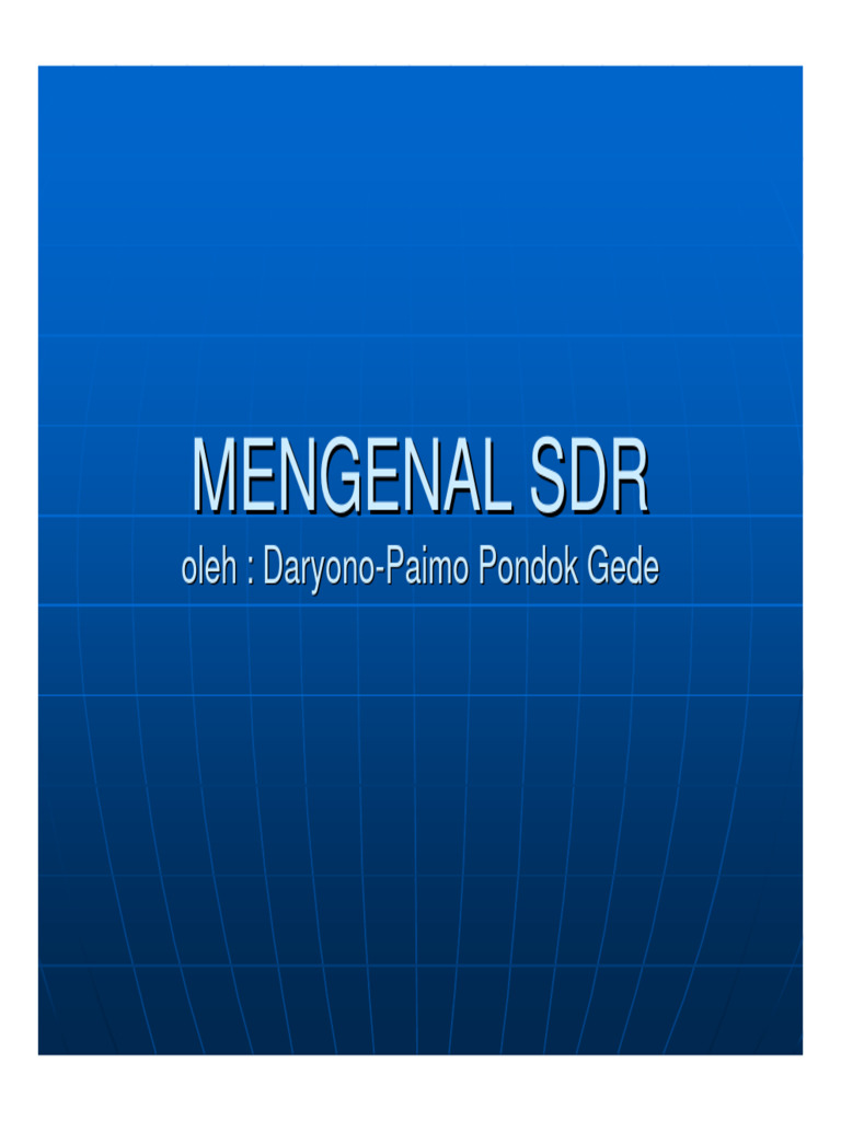 Microsoft PowerPoint - MENGENAL SDR | PDF