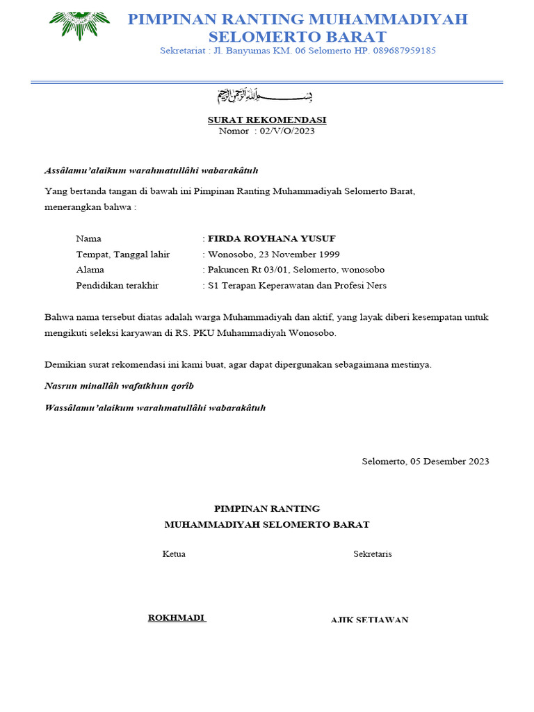 PRM, Rekomendasi | PDF