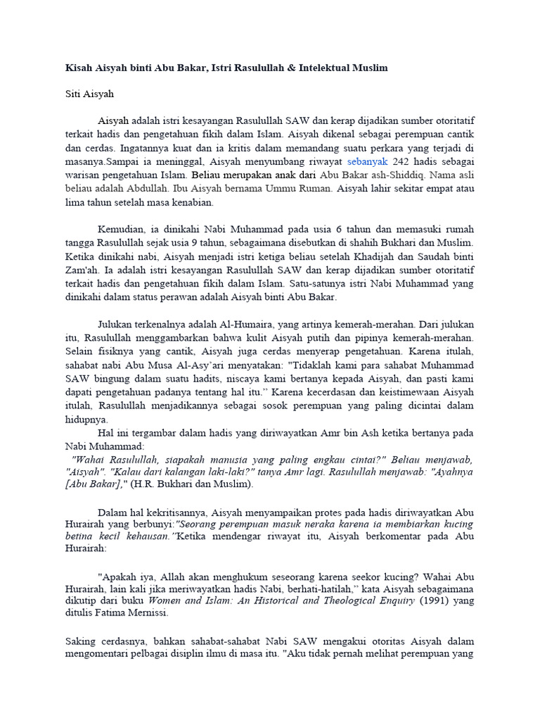 Story Telling Aisyah Dan UStman | PDF