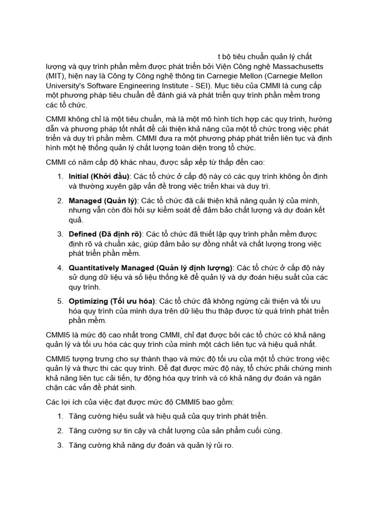 Cmmi Và Cmmi5 | PDF