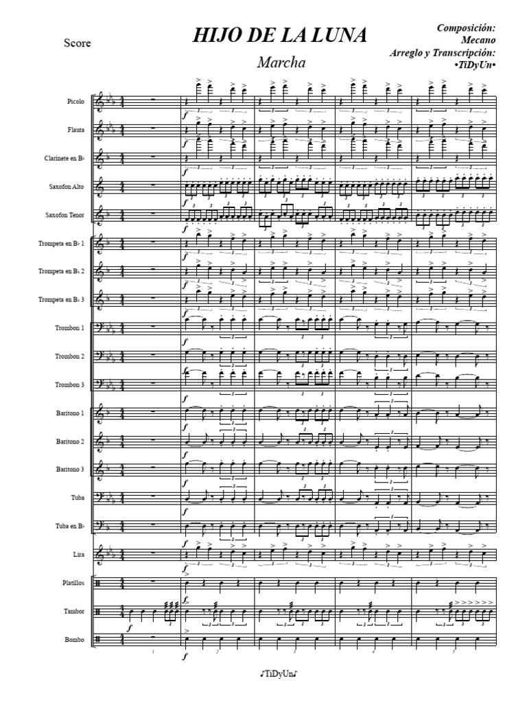 Mecano - Hijo de La Luna (Marcha) | PDF | Musica en español | Música ...