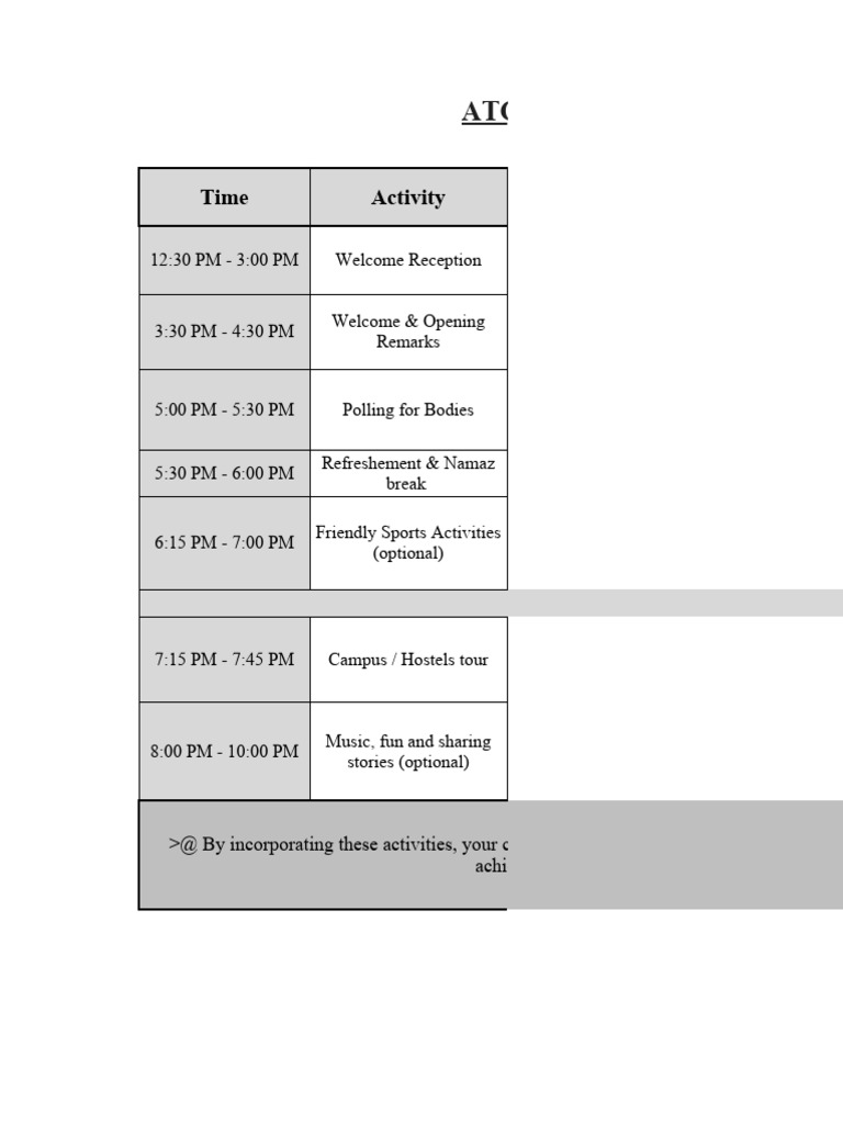 Alumni Reunion Schedule | PDF