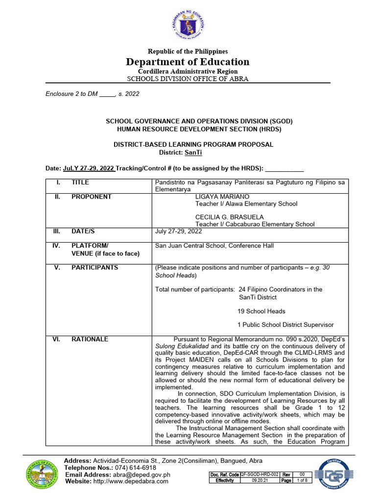 District Lp Pdf Curriculum Learning