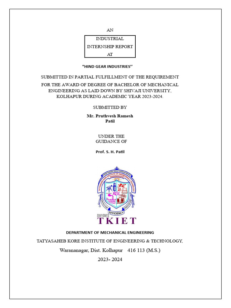 "Hind Gear Industries'': Warananagar, Dist. Kolhapur 416 113 (M.S ...