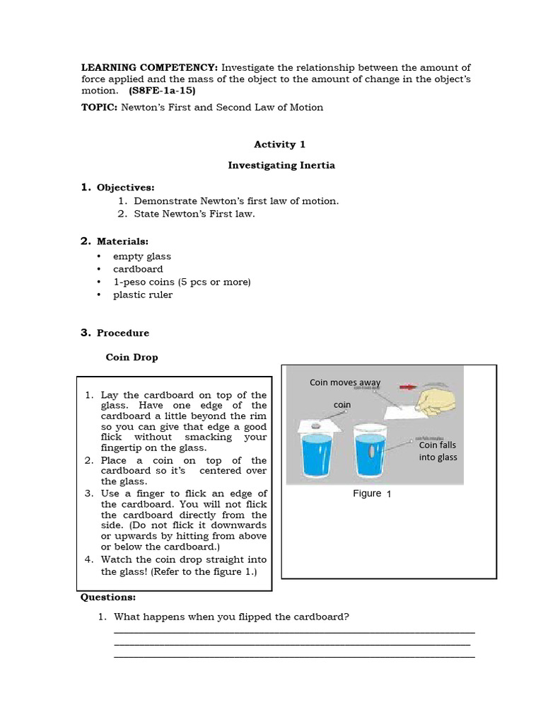 Physics Lab 1 3 | PDF | Force | Mass