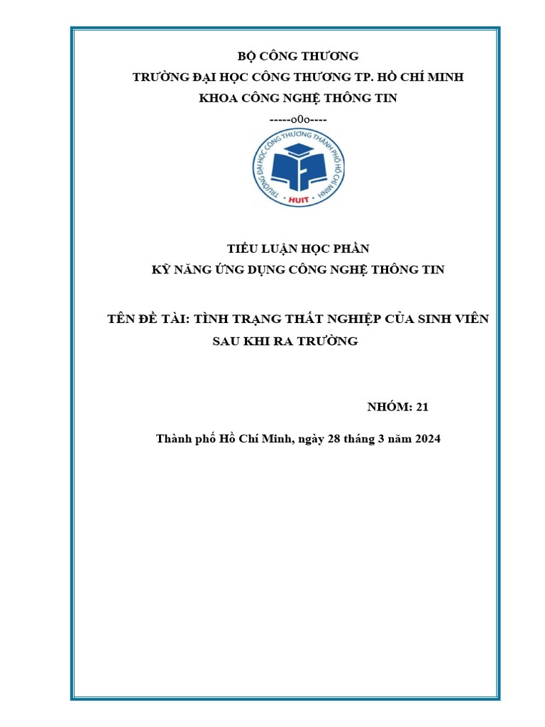 Tiểu luận.nhóm 21 | PDF