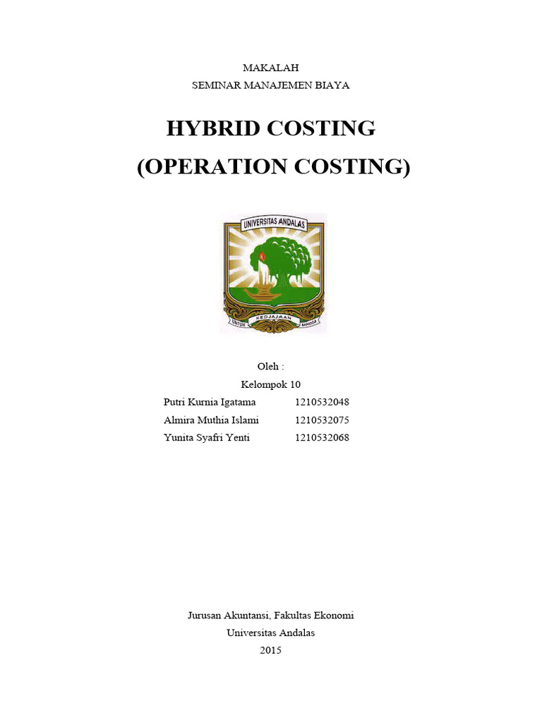 10.hybrid Costing | PDF | Komputer