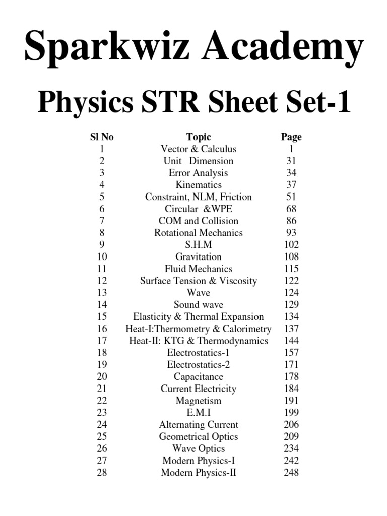 501 - Physics STR Practice Set-1 | PDF | Euclidean Vector | Derivative