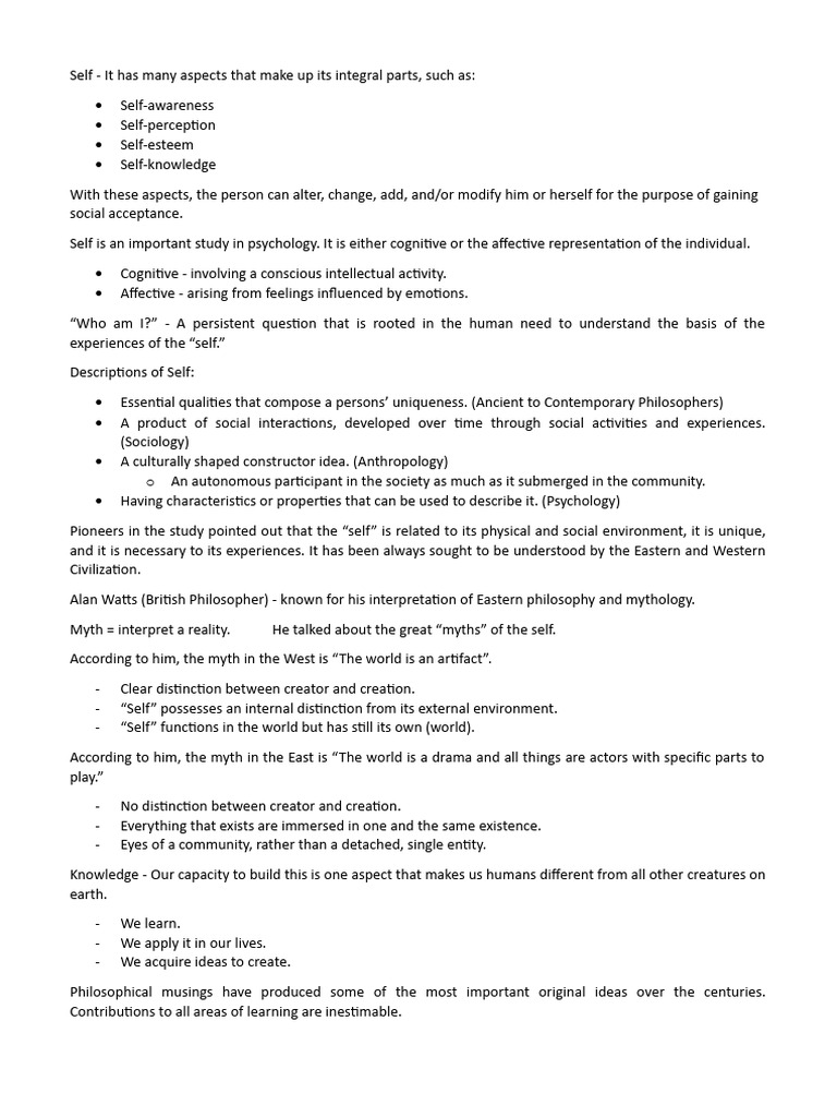 GE1 - Understanding The Self | Download Free PDF | Self | Socrates