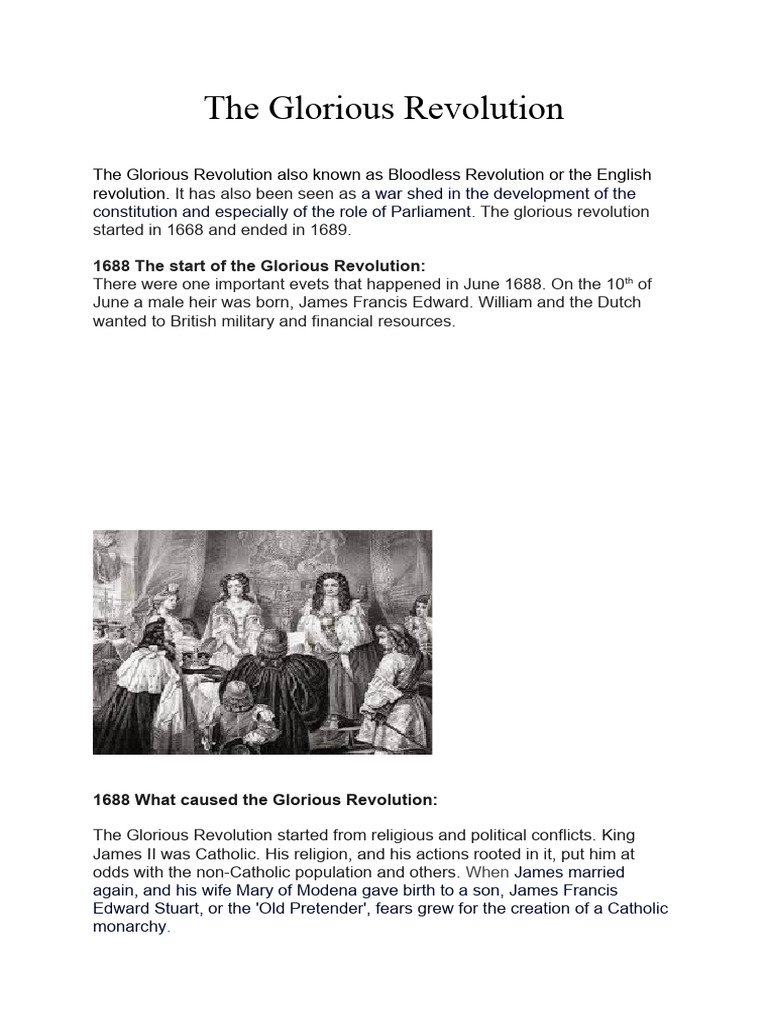 Overview of the Glorious Revolution | PDF | History