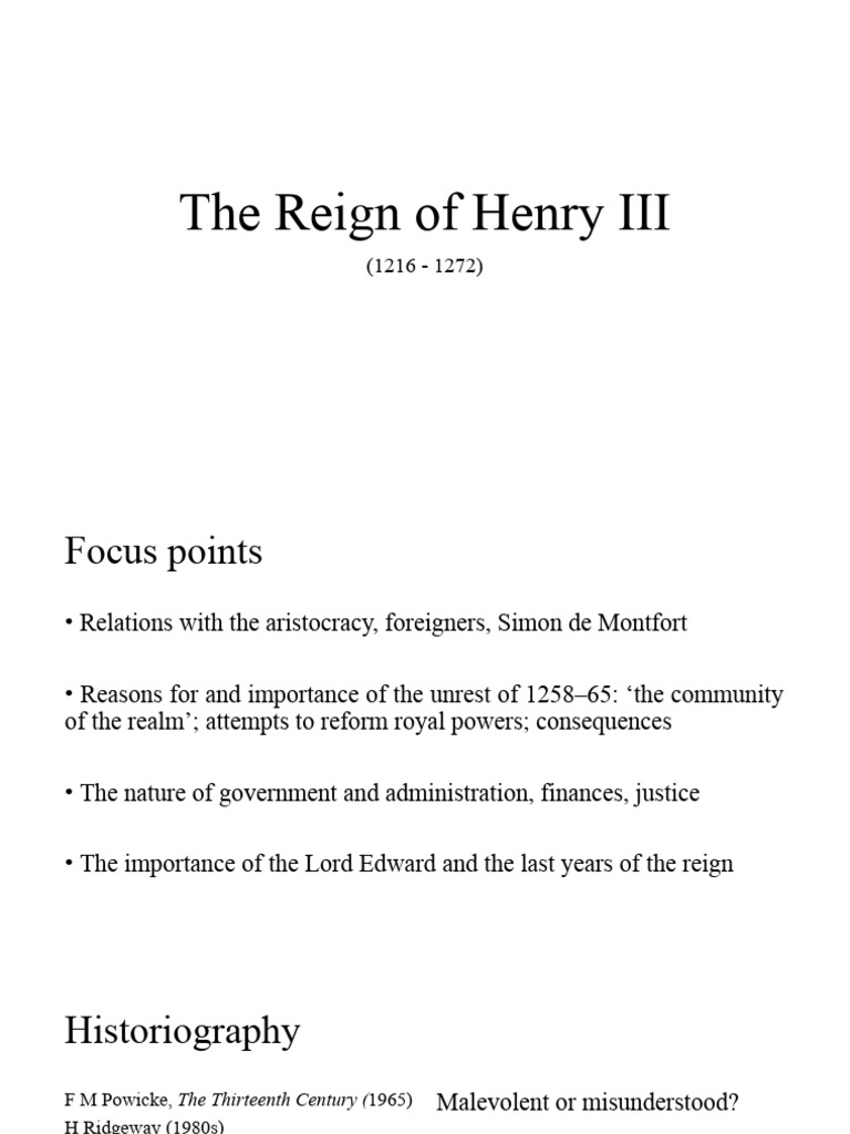 The reign of Henry III | PDF | Medieval English People
