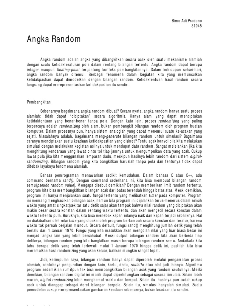 Angka Random | PDF