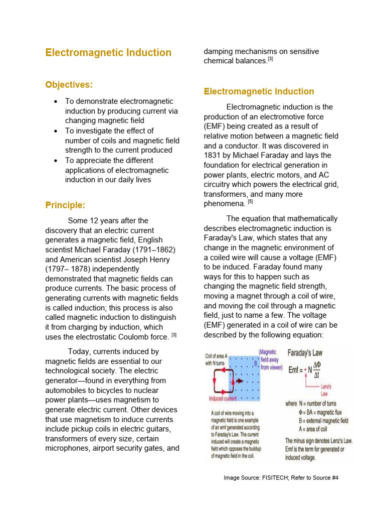 Lesson 6 - Electromagnetic Induction | PDF | Electromagnetic Induction ...