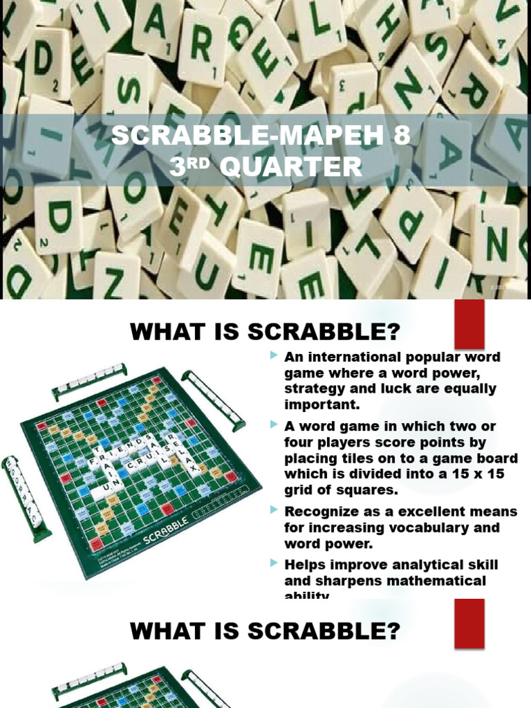 Scrabble Game Rules and History Guide | PDF | Games Of Mental Skill