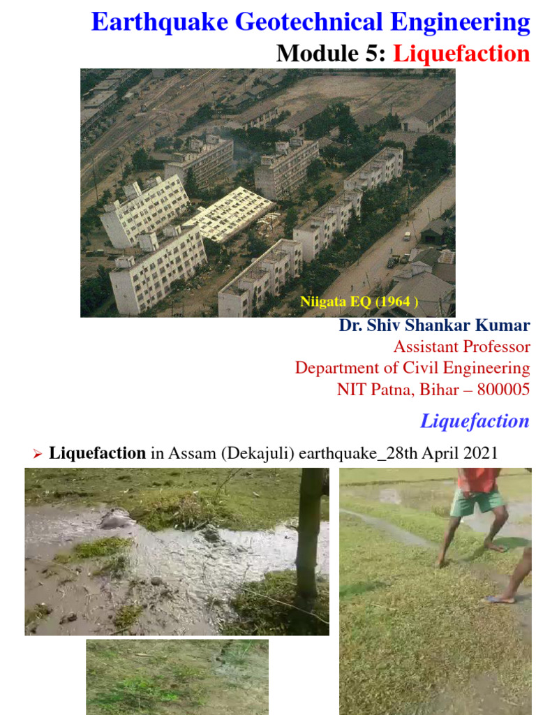 Module-5 Liquefaction | PDF | Applied And Interdisciplinary Physics | Solid Mechanics
