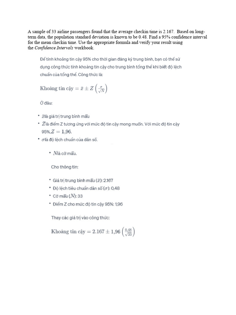 Confidence Intervals Analysis | PDF