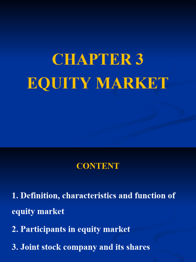 Understanding the Equity Market Basics | PDF | Stocks | Preferred Stock