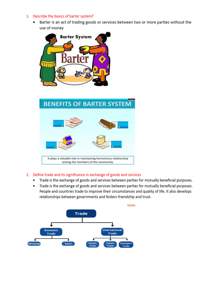 Understanding Barter, Trade, and Money | PDF | Finance & Money Management