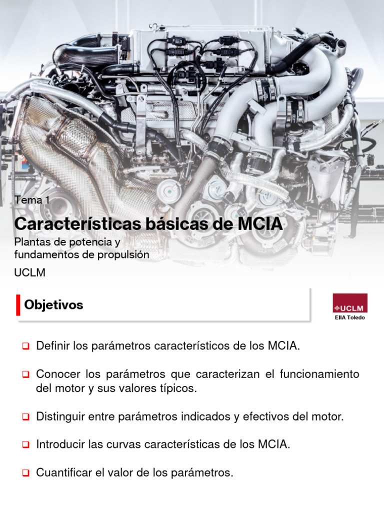 Tema 1. Características Básicas de MCIA v2 | PDF | Tecnología del motor | Física Aplicada e ...