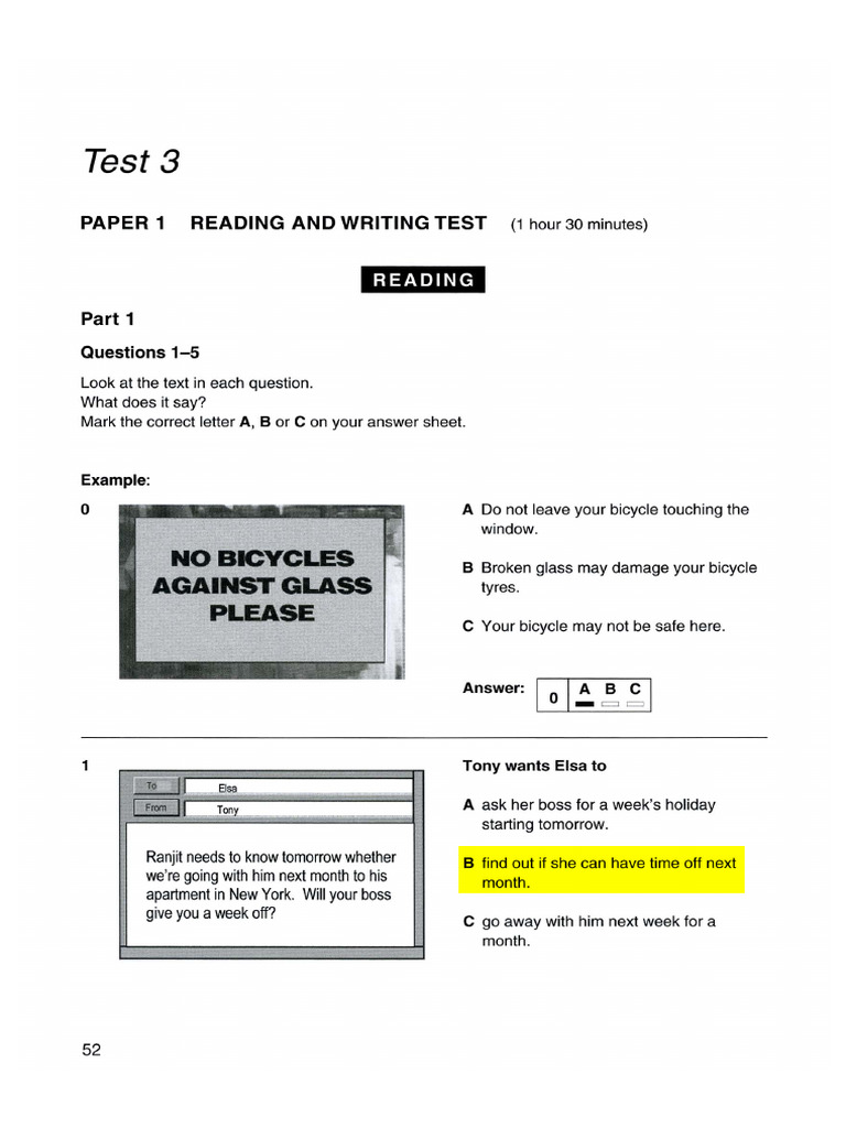 PET Test 3 | PDF
