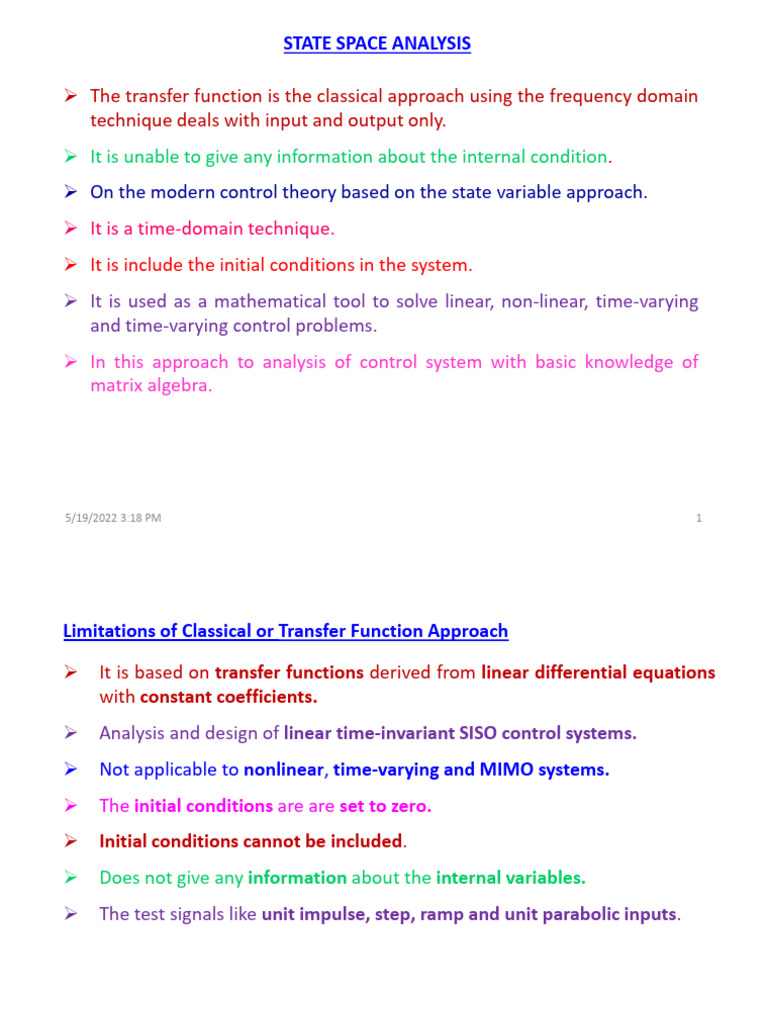 State Space Analysis 1 Download Free Pdf Control Theory Nonlinear System