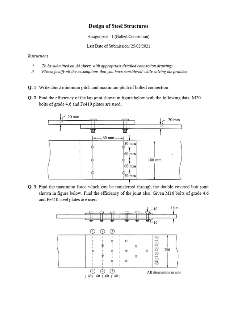 DSS Assignment - 1 - 2021 | PDF | Screw | Sheet Metal