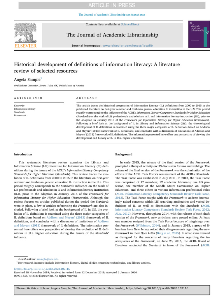 inforamtion-literacy | PDF | Information Literacy | Literacy