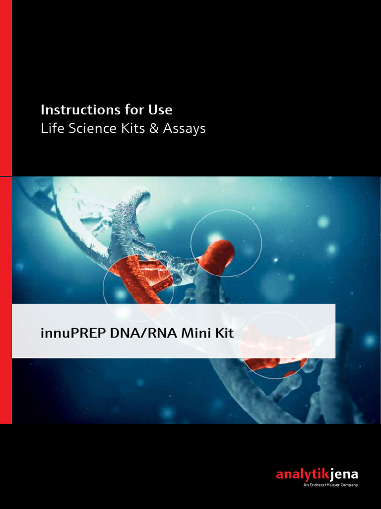 Manual InnuPREP DNA RNA Mini Kit | PDF | Filtration | Lysis
