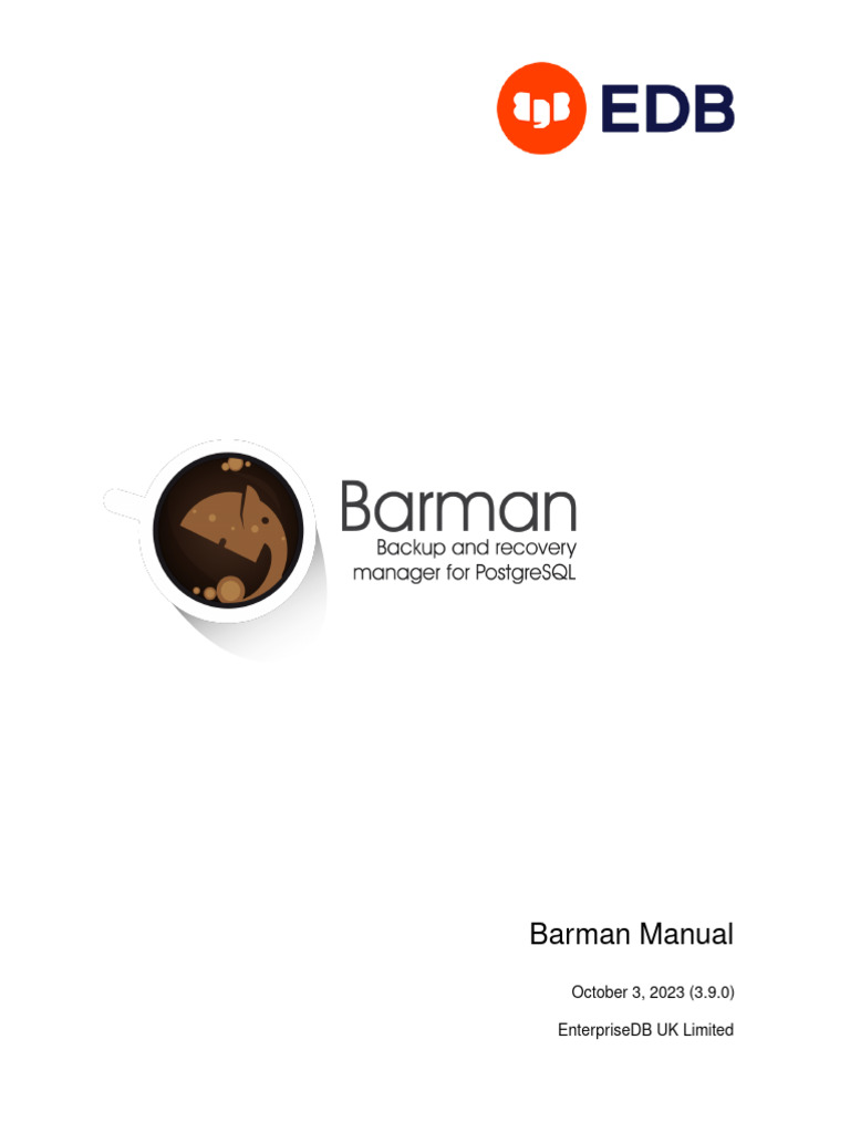 Barman-3 9 0-Manual | PDF | Postgre Sql | Disaster Recovery