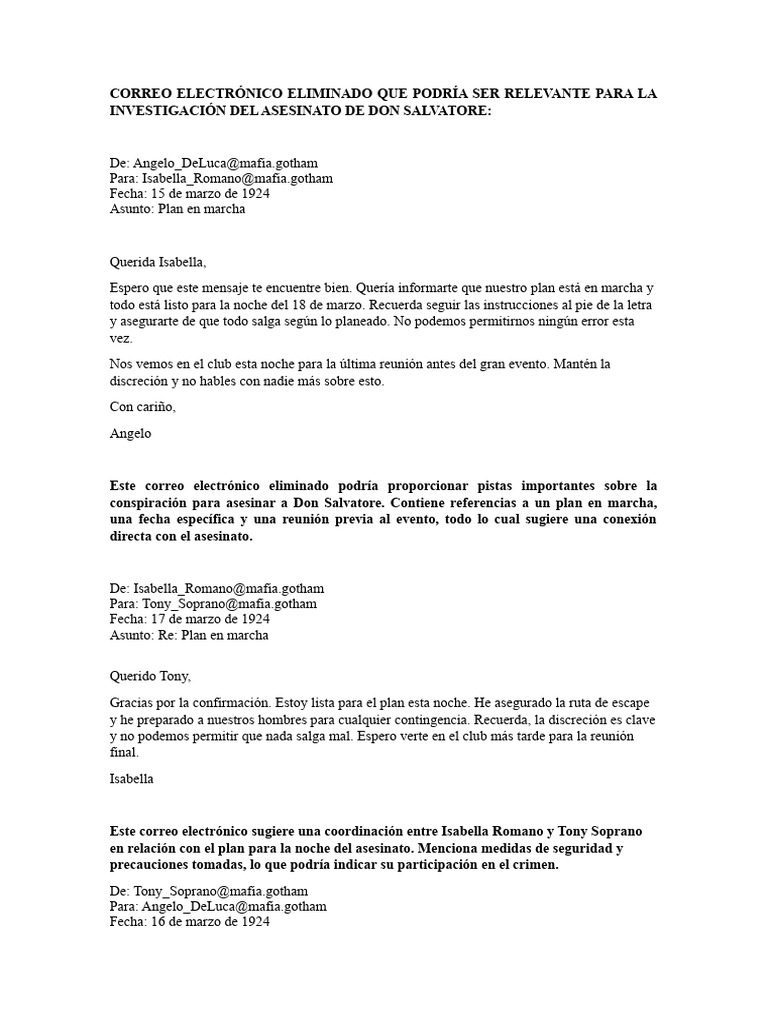 Pruebas Buenas - Cluedo en Vivo | PDF