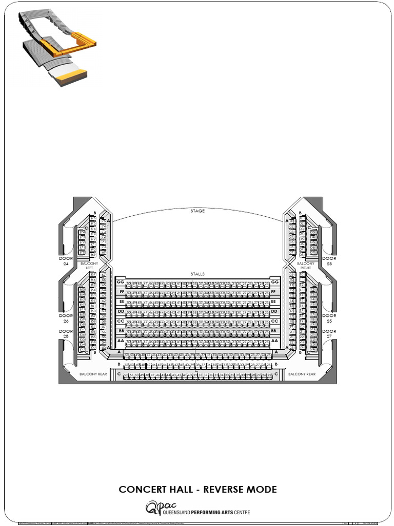 Concert Hall Stalls Reverse Mode Seating Map v2 Feb24 | PDF