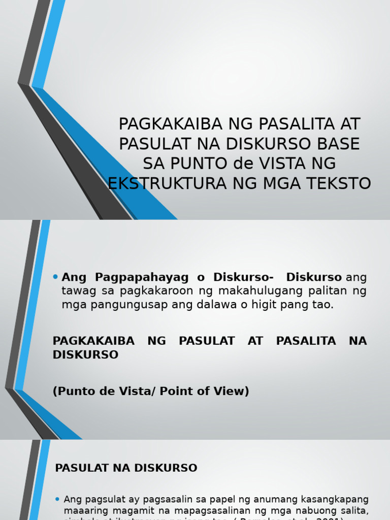 Diskurso PPT - pptx-1 | PDF