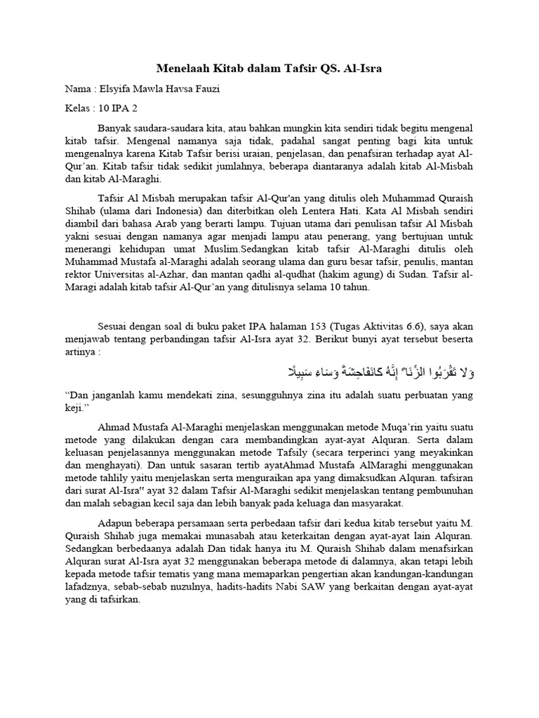 Menelaah Kitab Dalam Tafsir QS | PDF