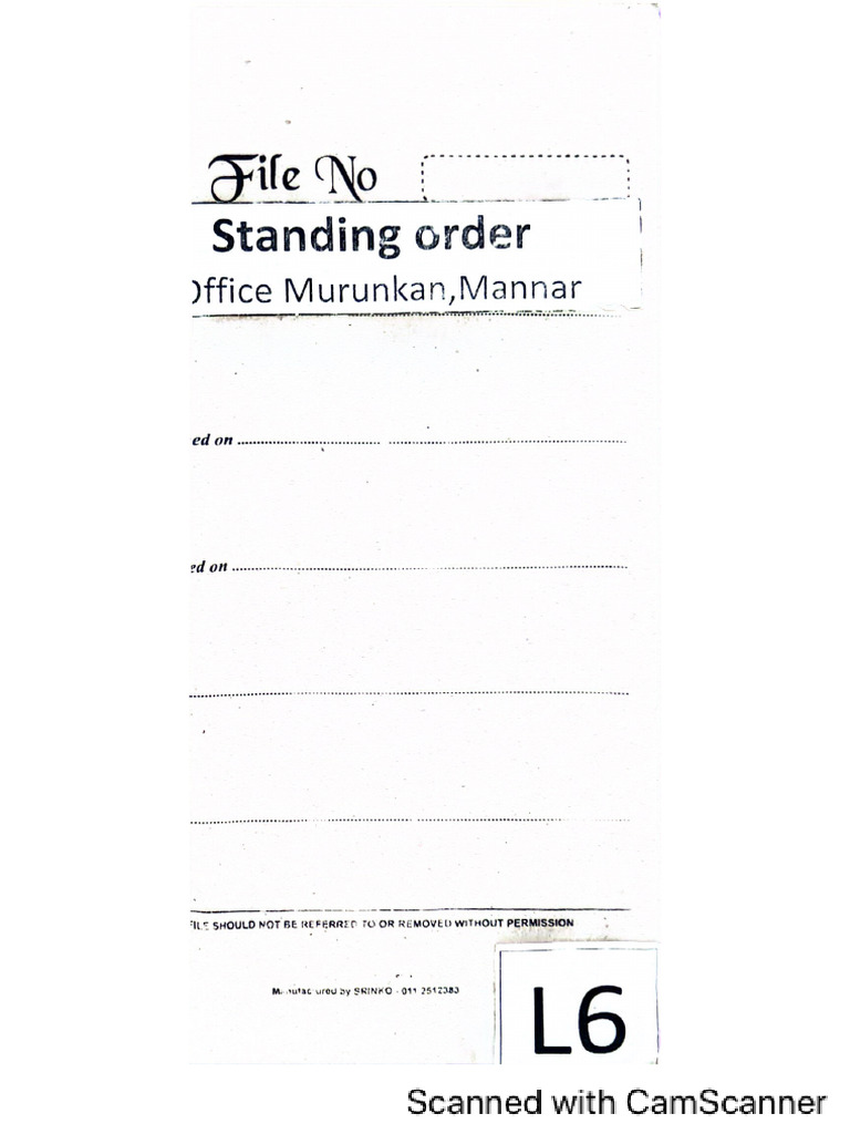 Standing Order Periyamadu Tanak | PDF