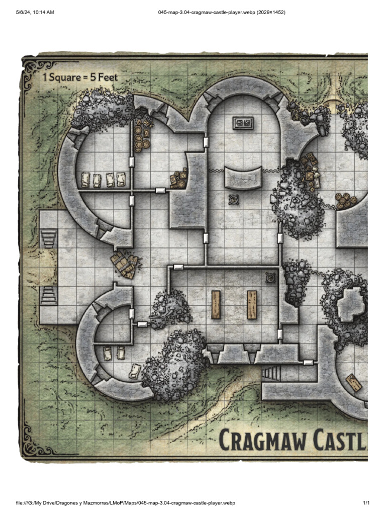 045 Map 3.04 Cragmaw Castle Player | PDF | Games & Activities