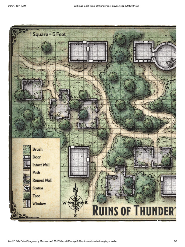 038 Map 3.02 Ruins of Thundertree Player | PDF | Games & Activities ...