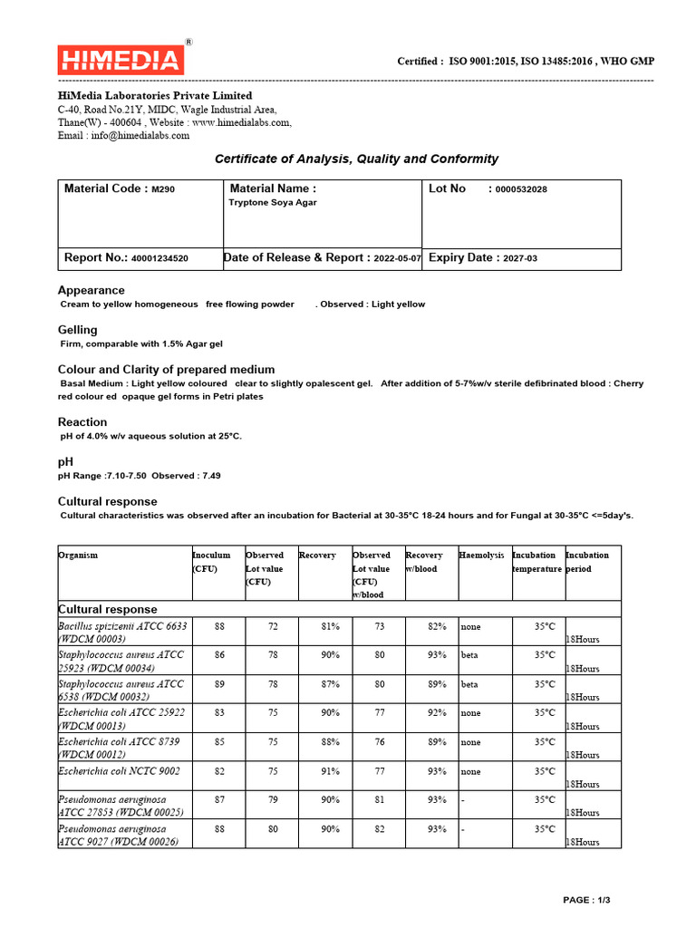 Coa TH CH Trypton | PDF