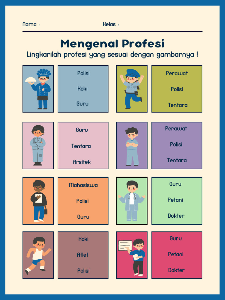 LKPD Mengenal Profesi | PDF