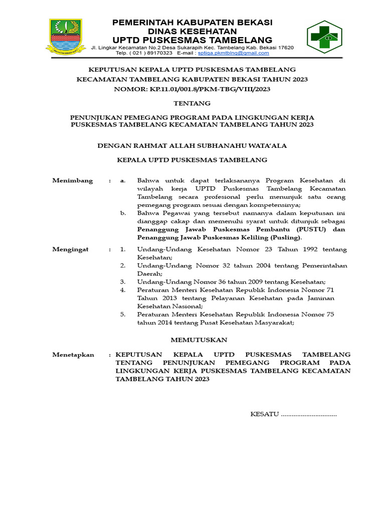 SK Program Pustu Pusling | PDF